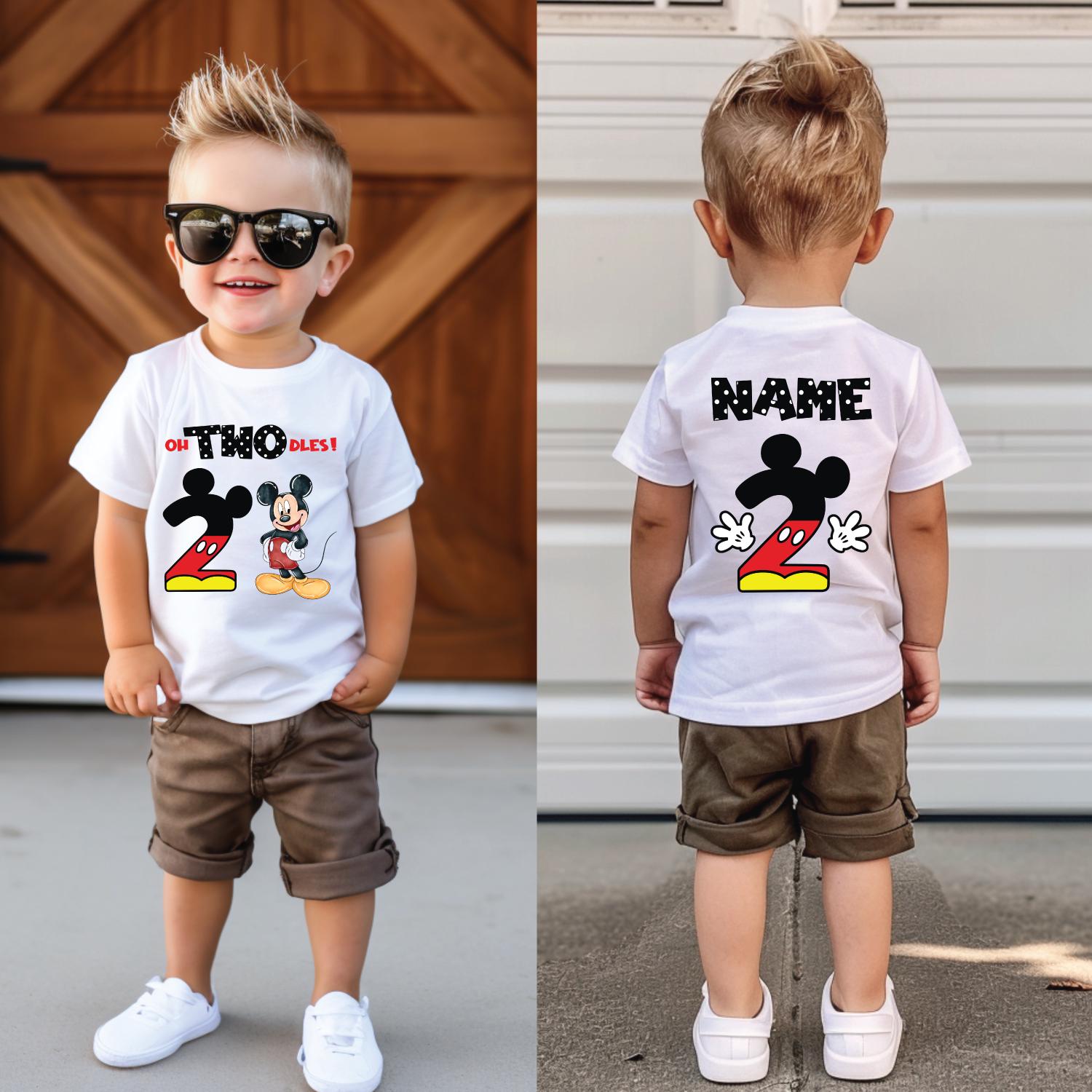 Oh Twodles Mickey Mouse 2nd Birthday Shirt - Cute Polka Dot Tee for ...