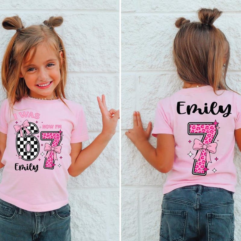 6 7 Personalized T Shirt - Etsy