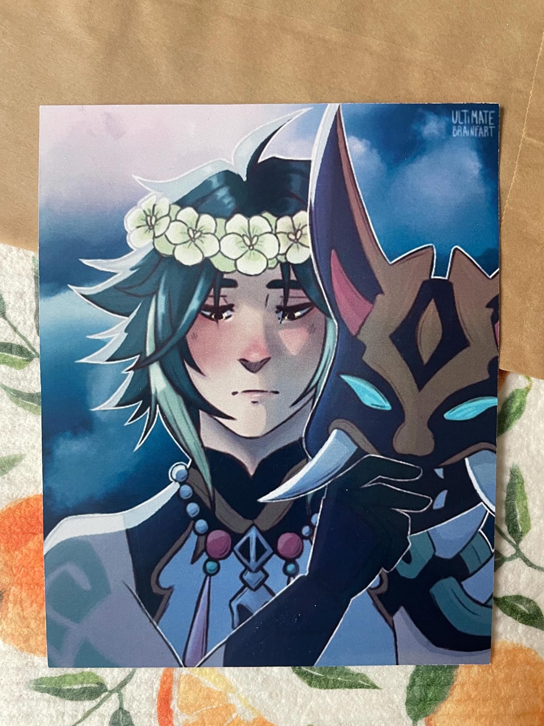 Xiao Mask- Genshin Impact Art Print - Etsy