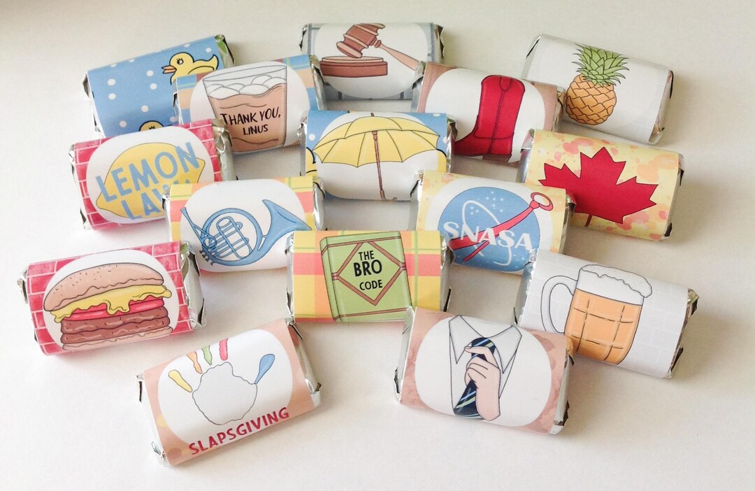 50 Personalized Mini Candy Bar Wrappers for Party Favors Small Gifts - Etsy