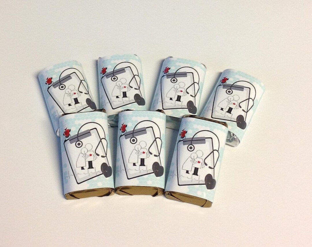 50 Medical Personalized Mini Candy Bar Wrappers for Party Favors Small ...