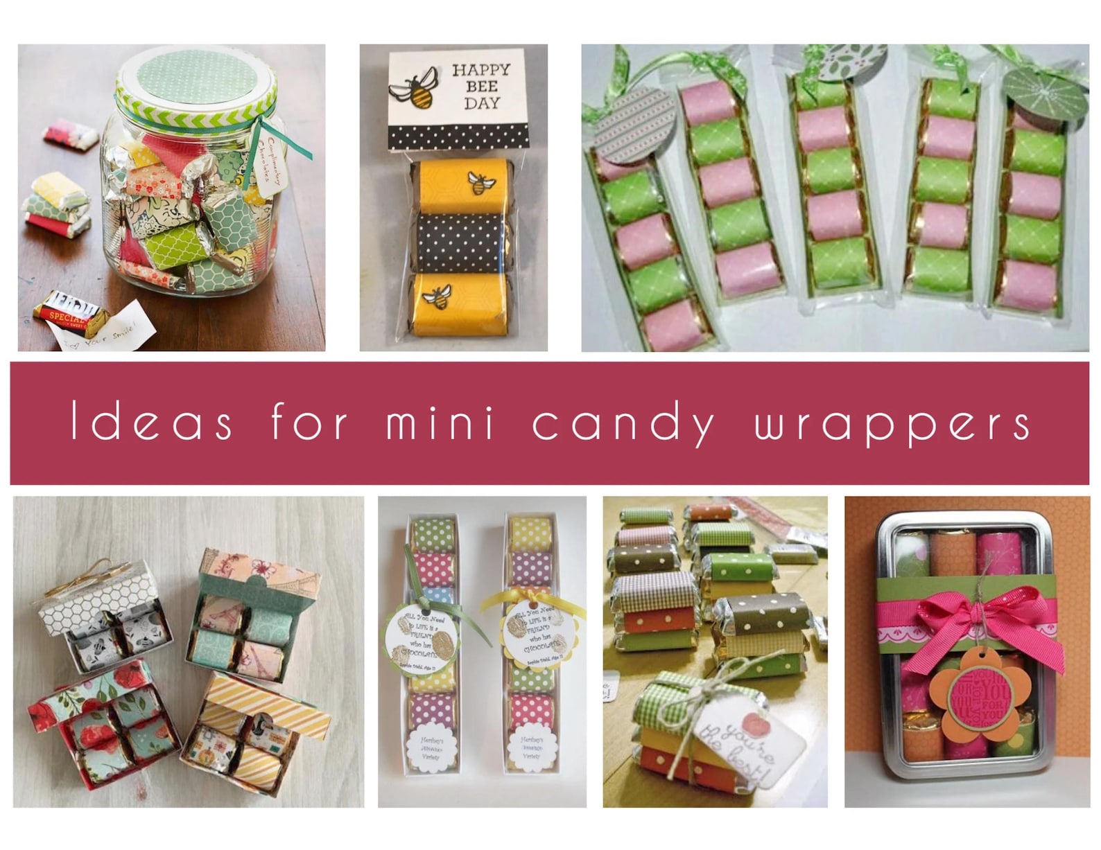 50 Personalized Mini Candy Bar Wrappers for Party Favors Small Gifts ...