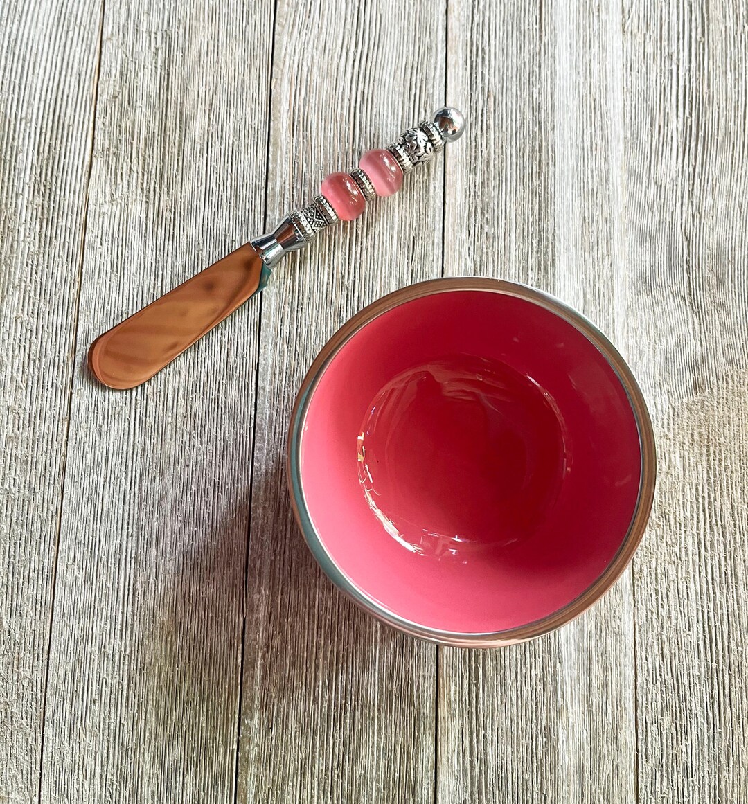 Romantic Pink Dip Spread and Stainless Steel Bowl Set - Perfect Gift ...