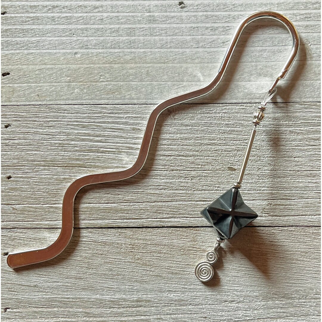 Sacred Geometry Merkaba Bookmark With Hematite. Gift for Reader ...