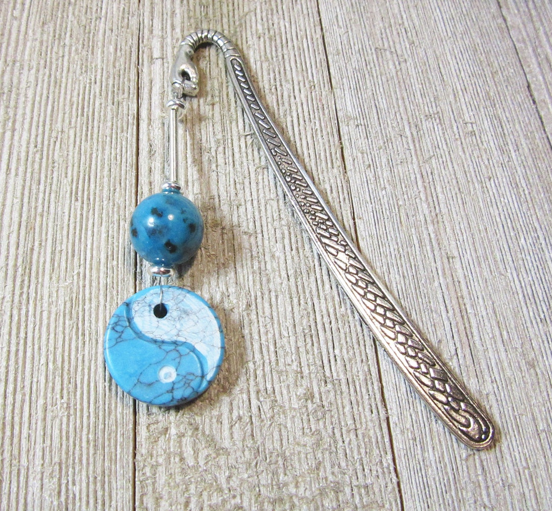 Handmade Yin Yang Bookmark: Natural Stone Accents, Zen Gift - Etsy UK