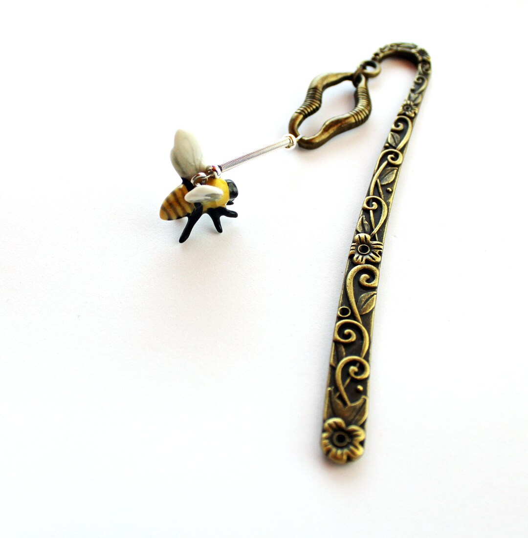 PORCELAIN BEE BOOKMARK Honey Bee Metal Bookmark Bronze - Etsy
