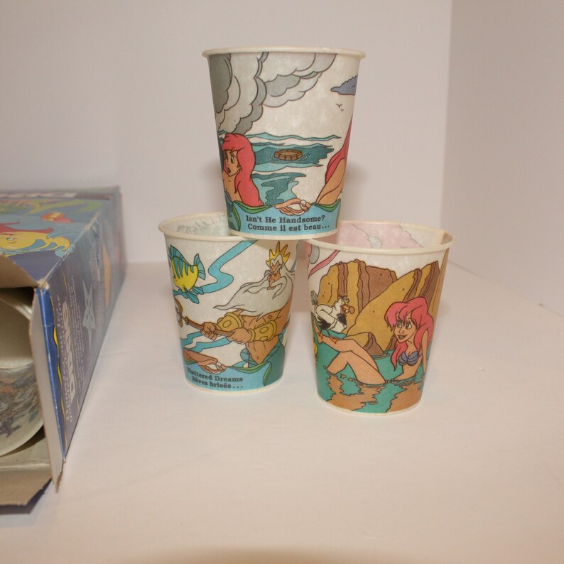 Vintage Little Mermaid Disney Dixie Cups 5oz 1992 - Etsy Canada