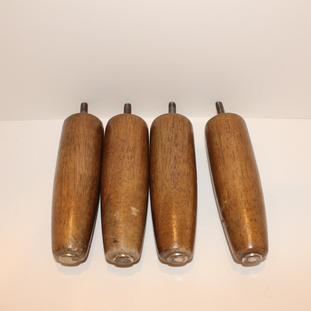 Vintage MCM Mid Century Wood Screw in Furniture Replacement Legs - Etsy