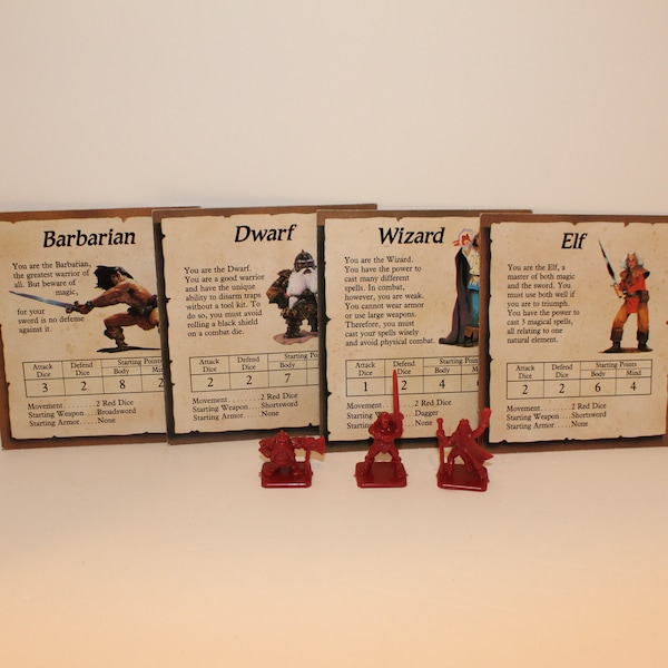 Heroquest Hero Cards - Etsy