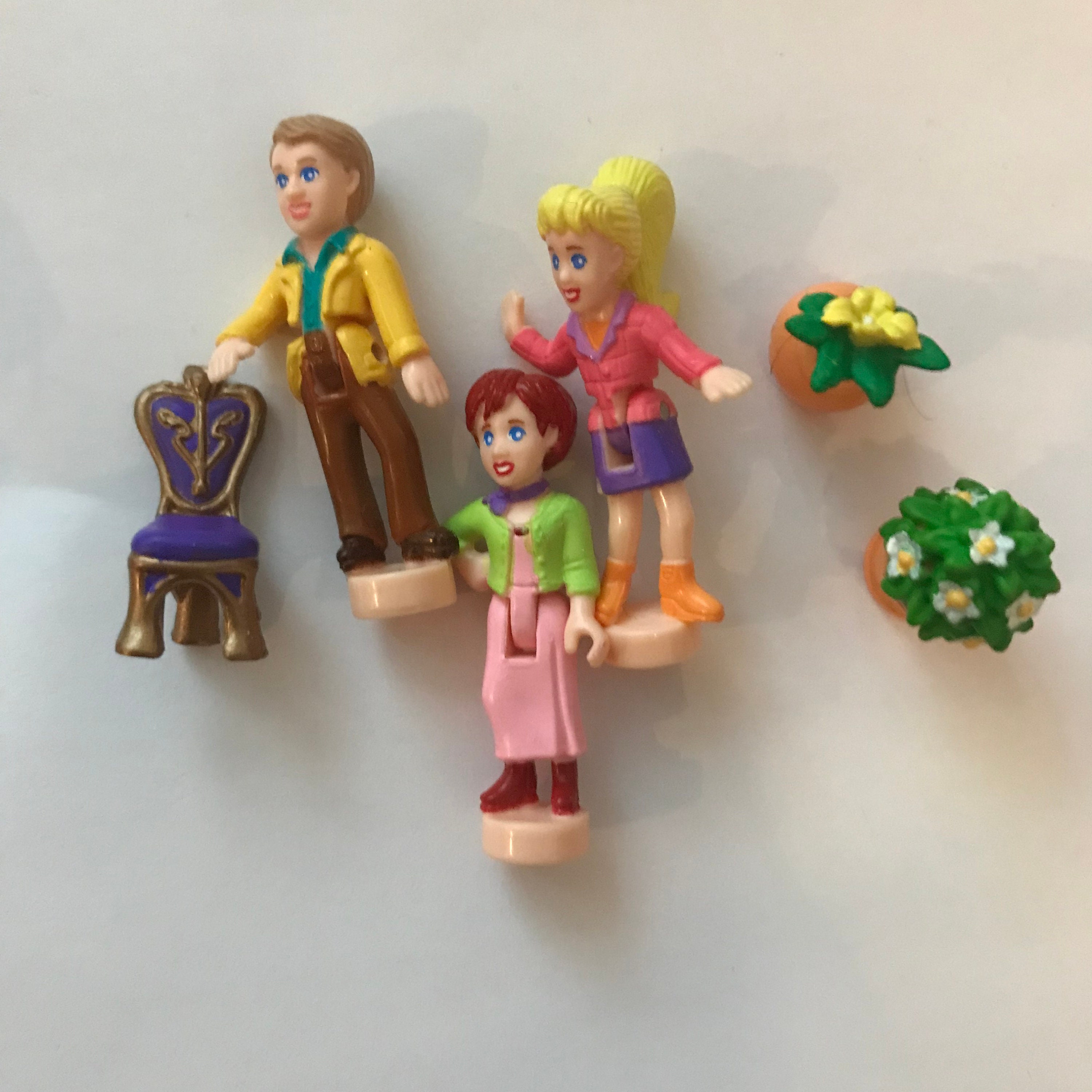 Vintage Polly Pocket Dream Builders Deluxe Mansion 4 Rooms Bath Bedroom ...