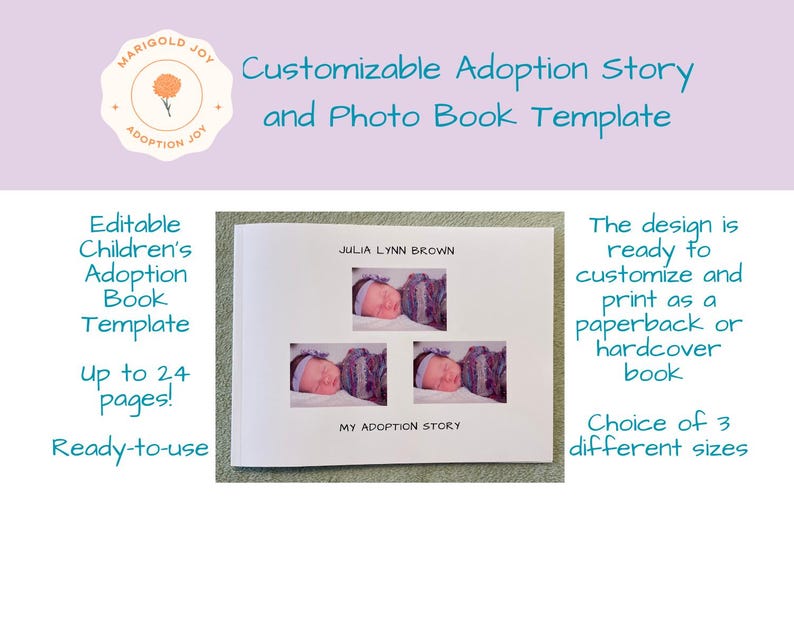Adoption Book Template - Etsy