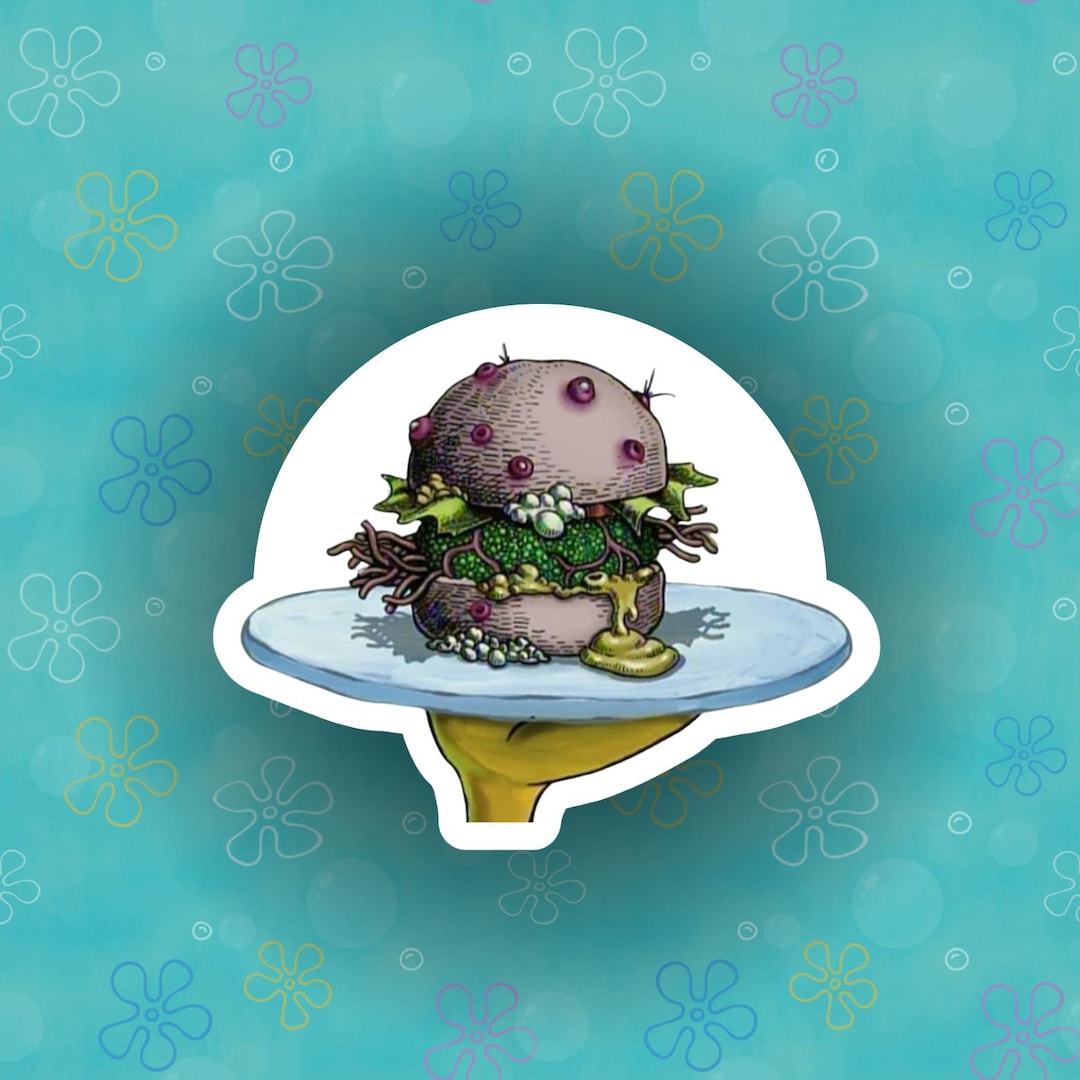 Spongebob Nasty Patty, Funny Spongebob Decal, Cartoon Vinyl Sticker ...