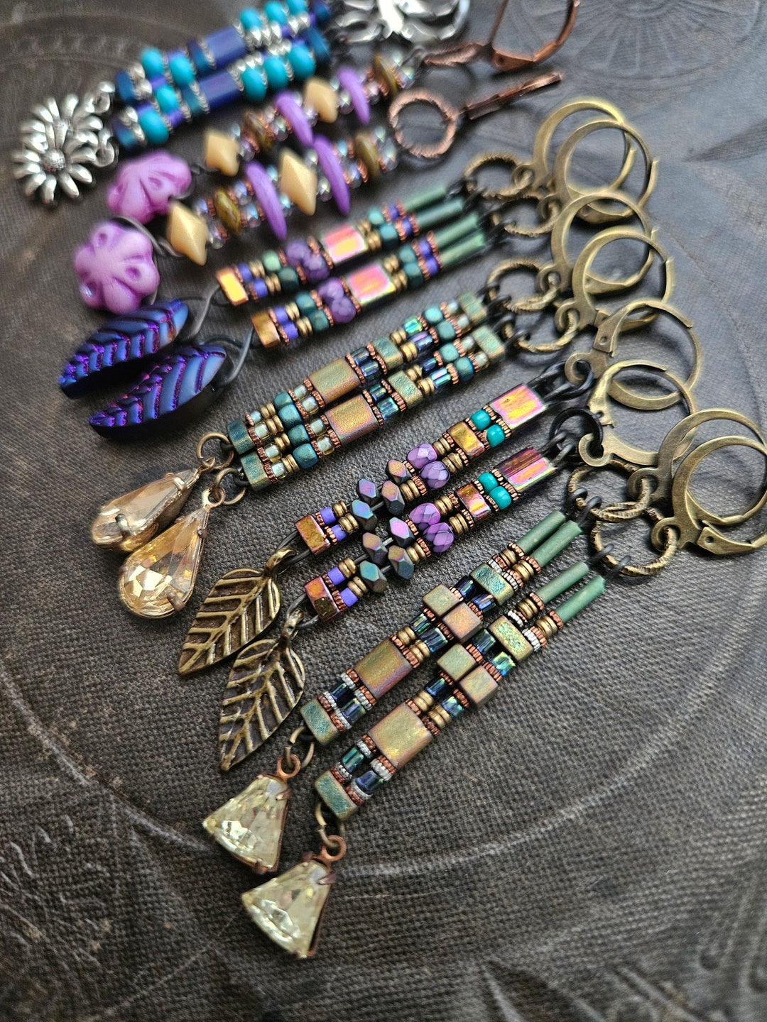 Tila Glass Tile Earrings - Etsy