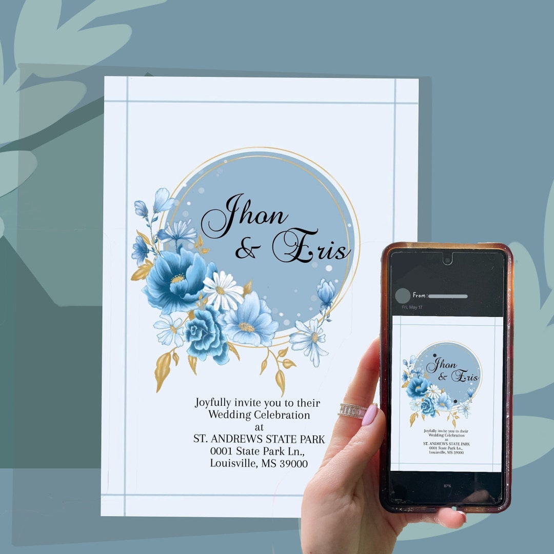 Editable Wedding Invitation Templet / Wedding Reception Invitation ...