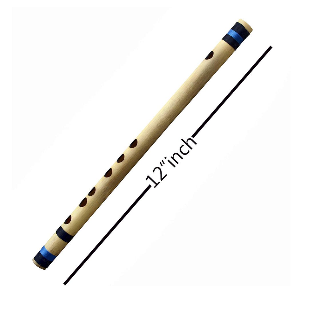 Handcrafted Bamboo Bansuri Flute - Hindustani G Scale, 12 Inch - Gift ...