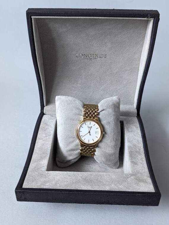 Vintage Longines Flagship Gold Watch with Box Paper - Gem