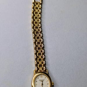 Vintage Longines Gold Plated Watch Small Elegant Chain Wristwatch Oval ...