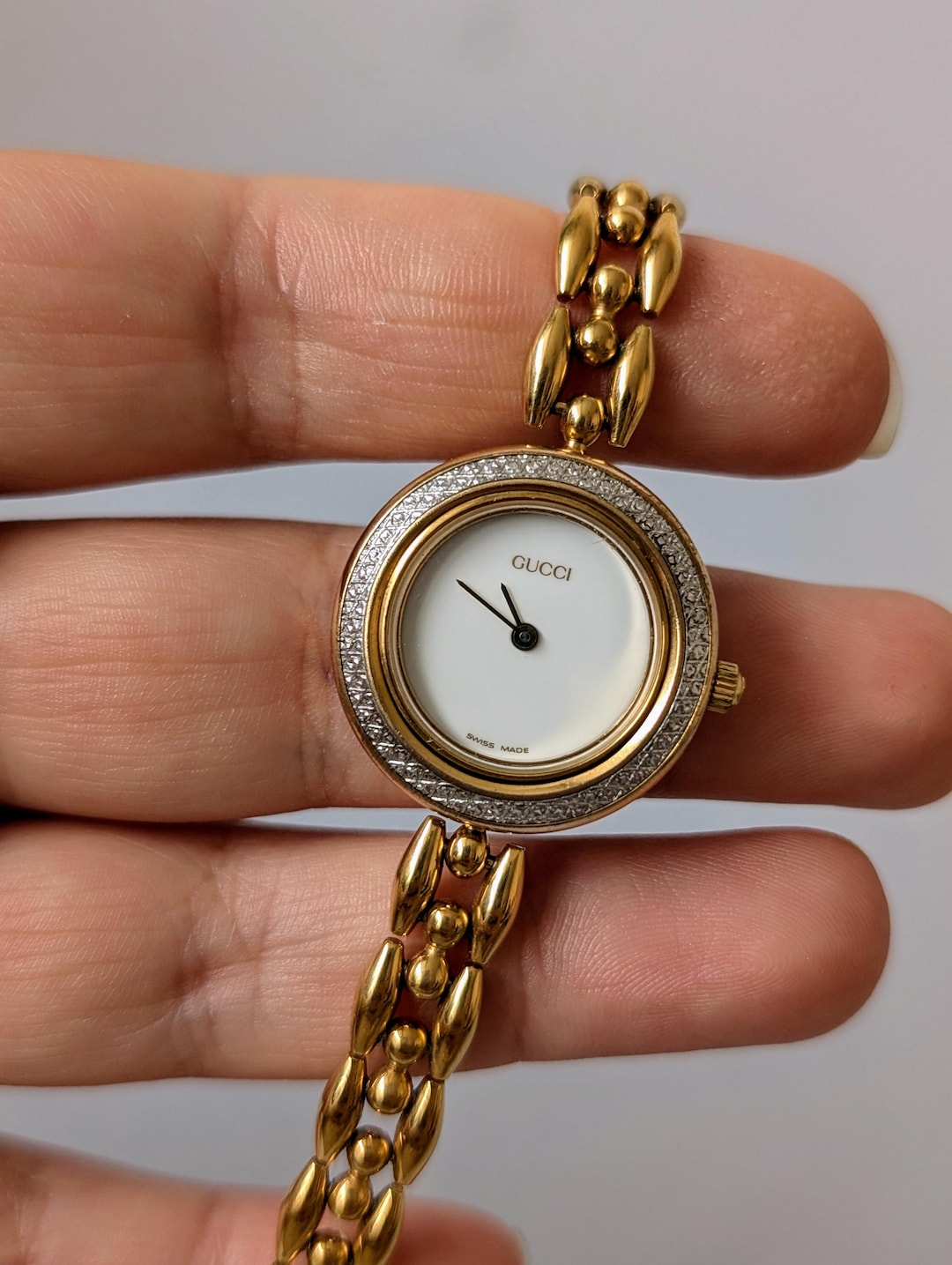 Vintage Gucci Diamond Cut Blue Bezel Only for Change Bezel Watch - Etsy