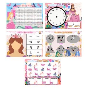 Princess Theme Busy Book Digital Download Canva Editable Kids ...