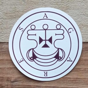 Agares Sigil Sticker Decal (water Resistant) | Goetia | Solomon Seal - Etsy