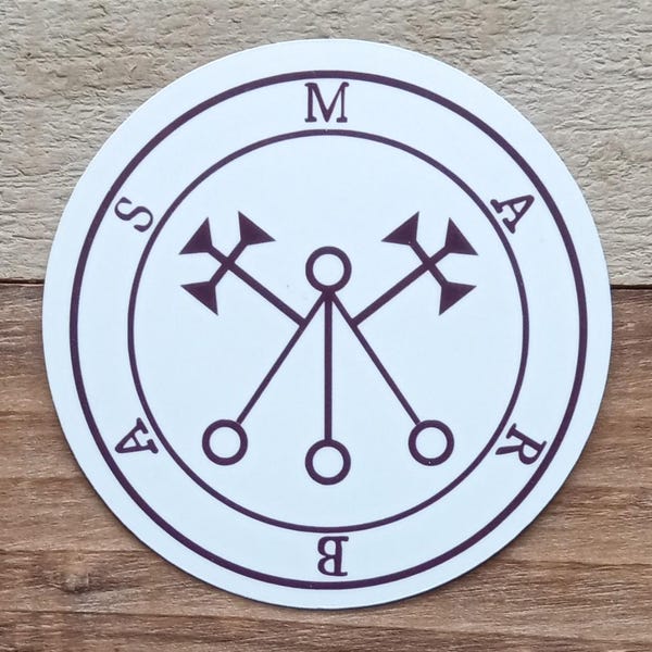 Agares Sigil Sticker Decal water Resistant Goetia Solomon Seal - Etsy