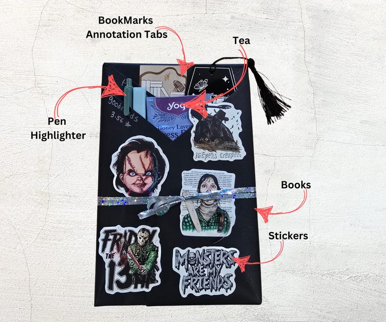 Buy 1 Get 1 Horror Blind Date With A Book Gift Set: Book, Tea, Bookmark ...