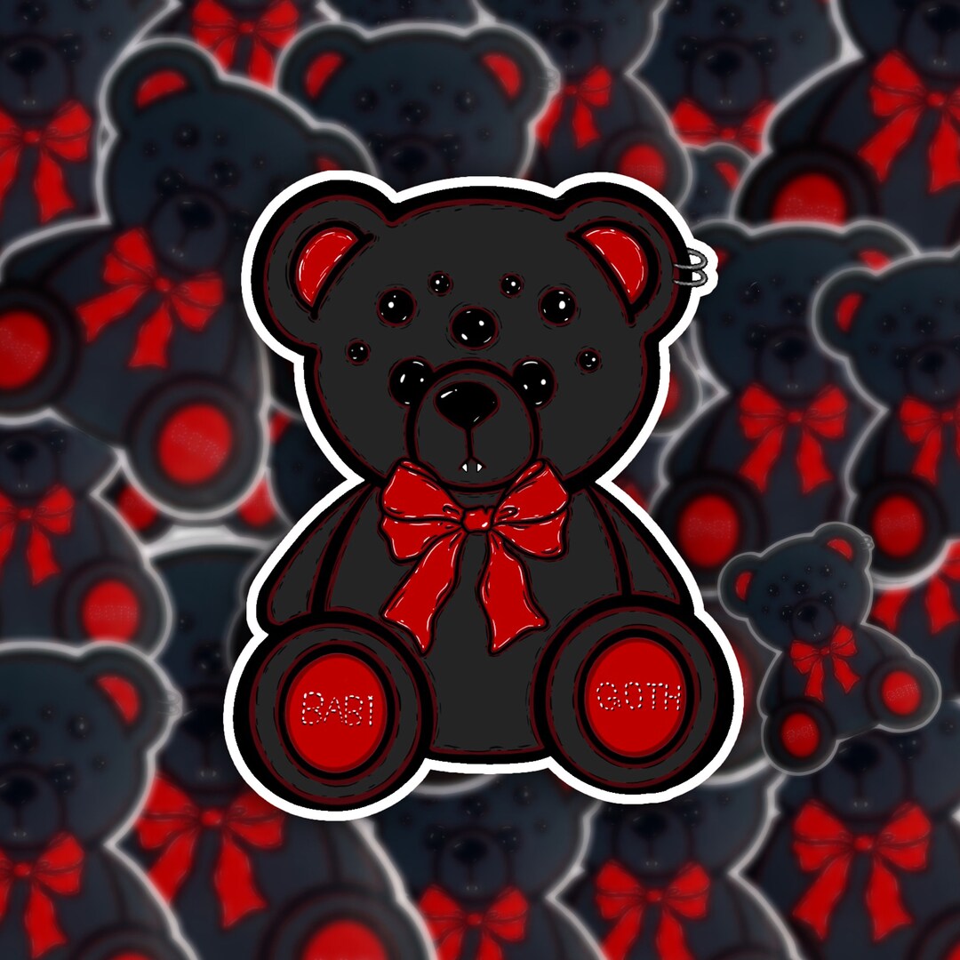 Creepy Multiple Eyed Bear Sticker - Etsy