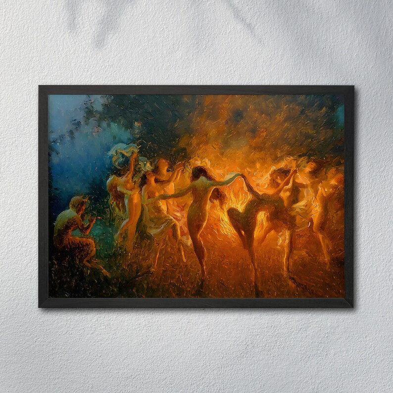 Nymphs Dancing Wall Art, Dance of Hour Painting, Vintage Painting - Etsy