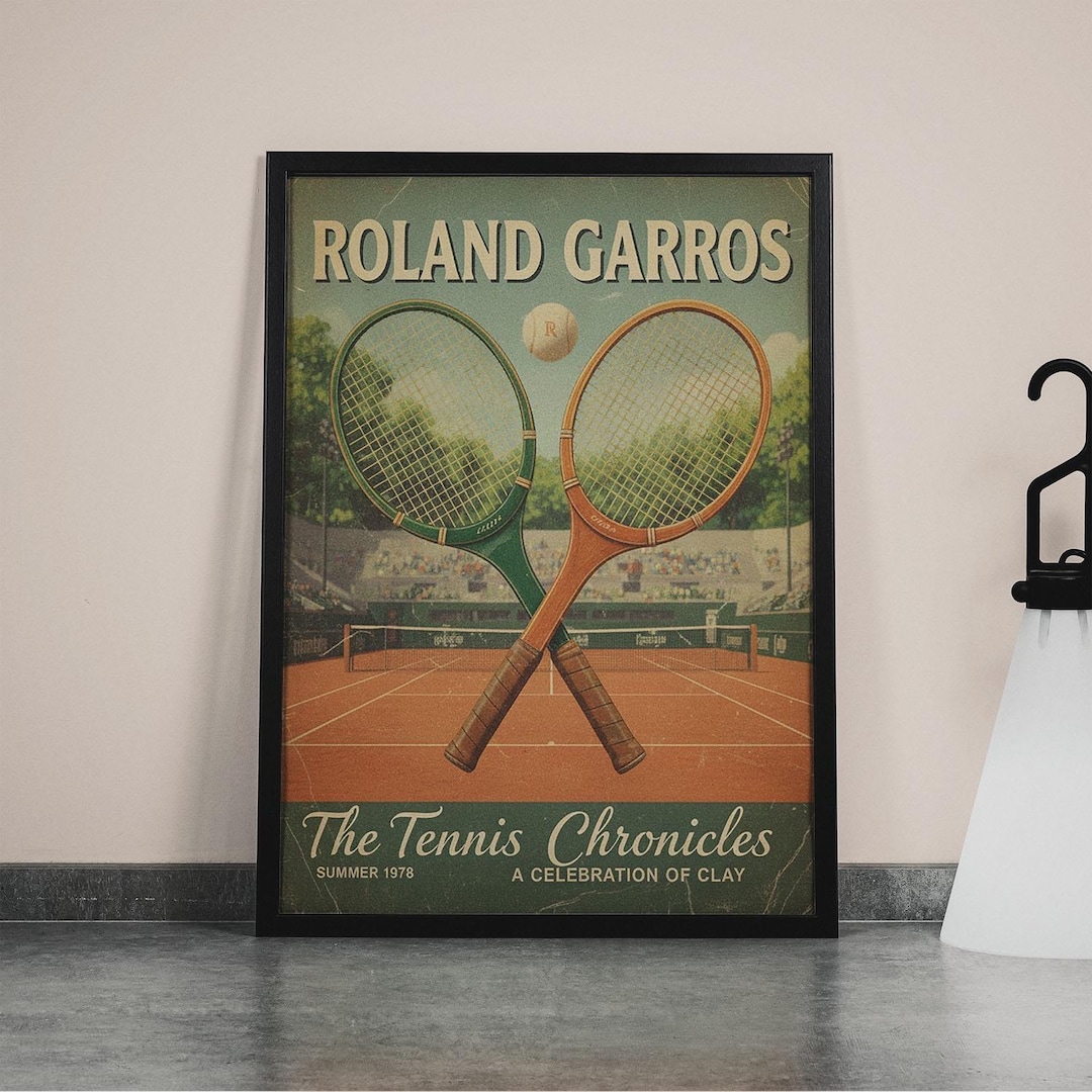 Roland Garros 1978 Print, Tennis Poster, Roland Garros Poster, Sports ...
