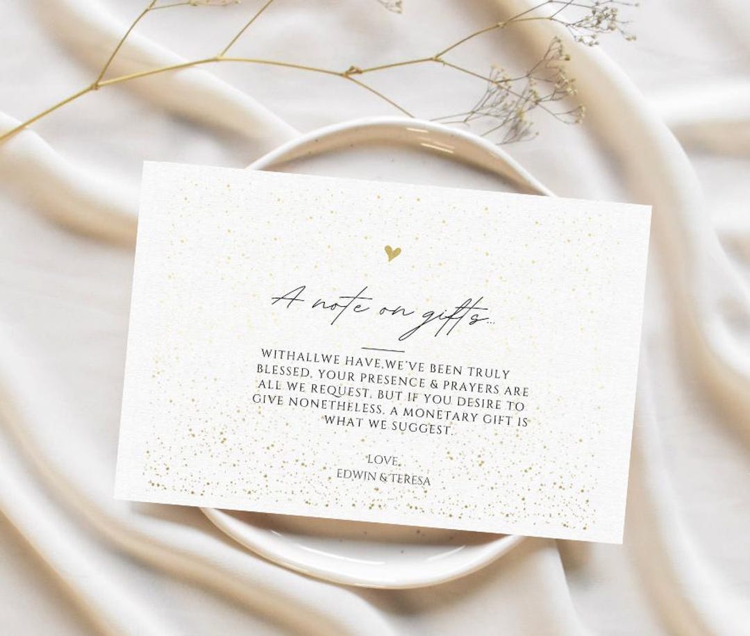 Wedding Money Gift Template - Etsy