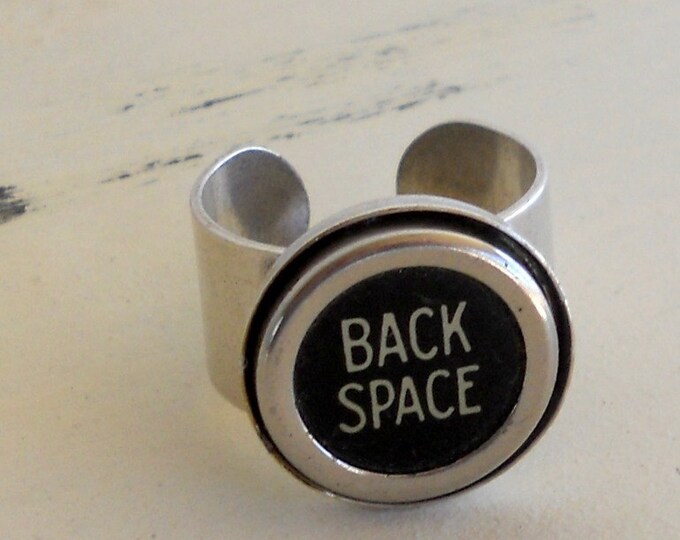Typewriter Key Ring Back Space Recycled Vintage Key or - Etsy