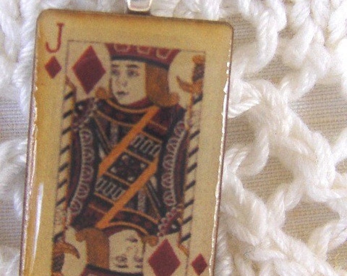 Jack of Diamonds, Pendant - Etsy