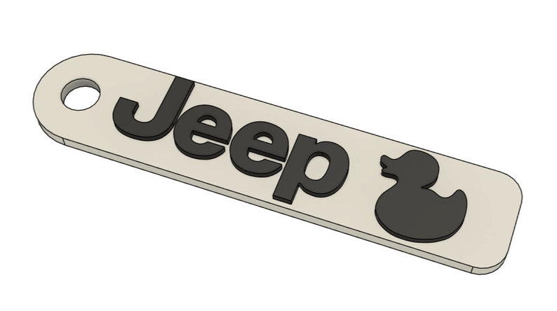 Jeep Logo Keychain With Rubber Duck Multiple Colors 3D Printed - Etsy