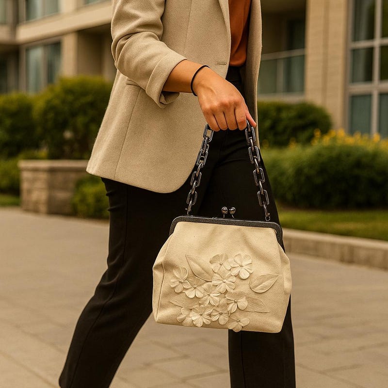 Unique Cream Hand Bag - Etsy