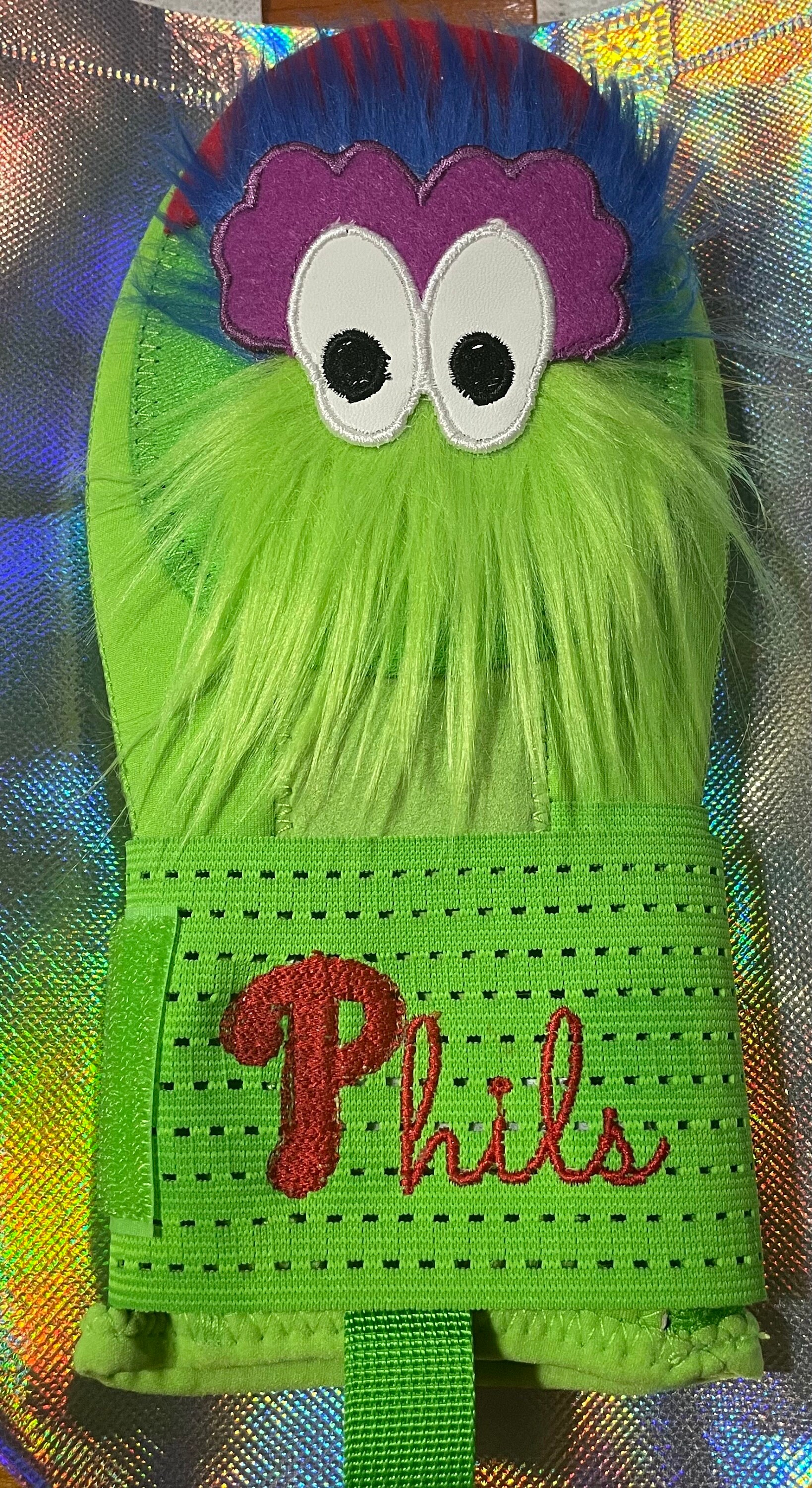 Phillies Phanatic Adult Lime Green Sliding Mitt - Etsy