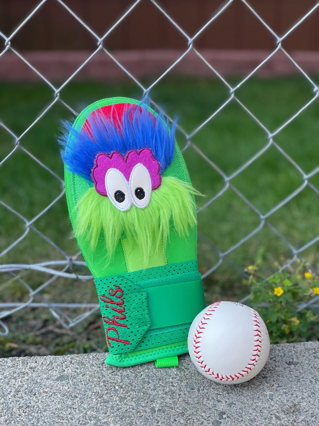 Phillies Phanatic Youth Sliding Mitt Green- FREE Personalization - Etsy