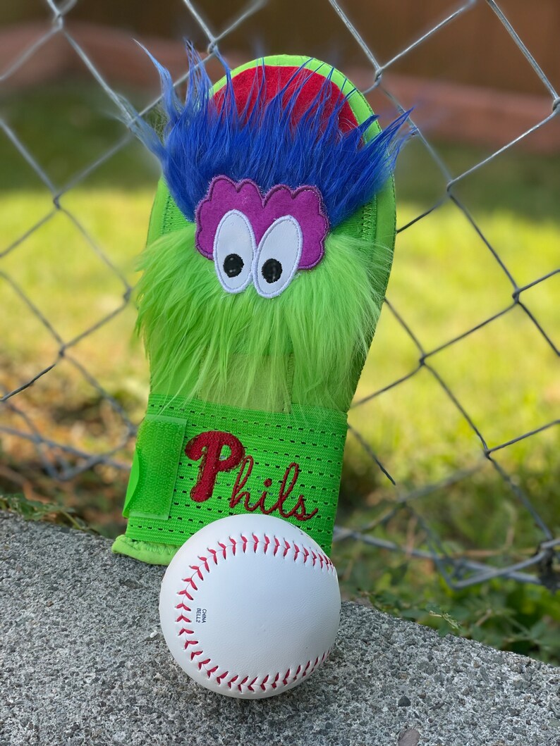 Phillies Phanatic Adult Lime Green Sliding Mitt - Etsy