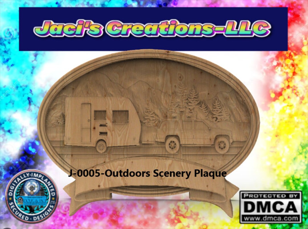 3d, Stl, Outdoors, Camping, J-0005-outdoors Scenery Plaque - Etsy