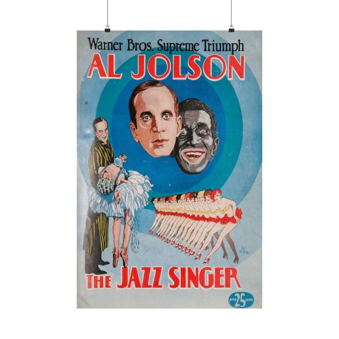 The Jazz Singer Poster Al Jolson Stars in This 1927 Landmark Film, the ...