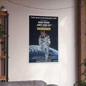 Moonraker Art Print Iconic Bond Poster, 1979 James Bond Adventure, Roger Moores Space Thrills ...