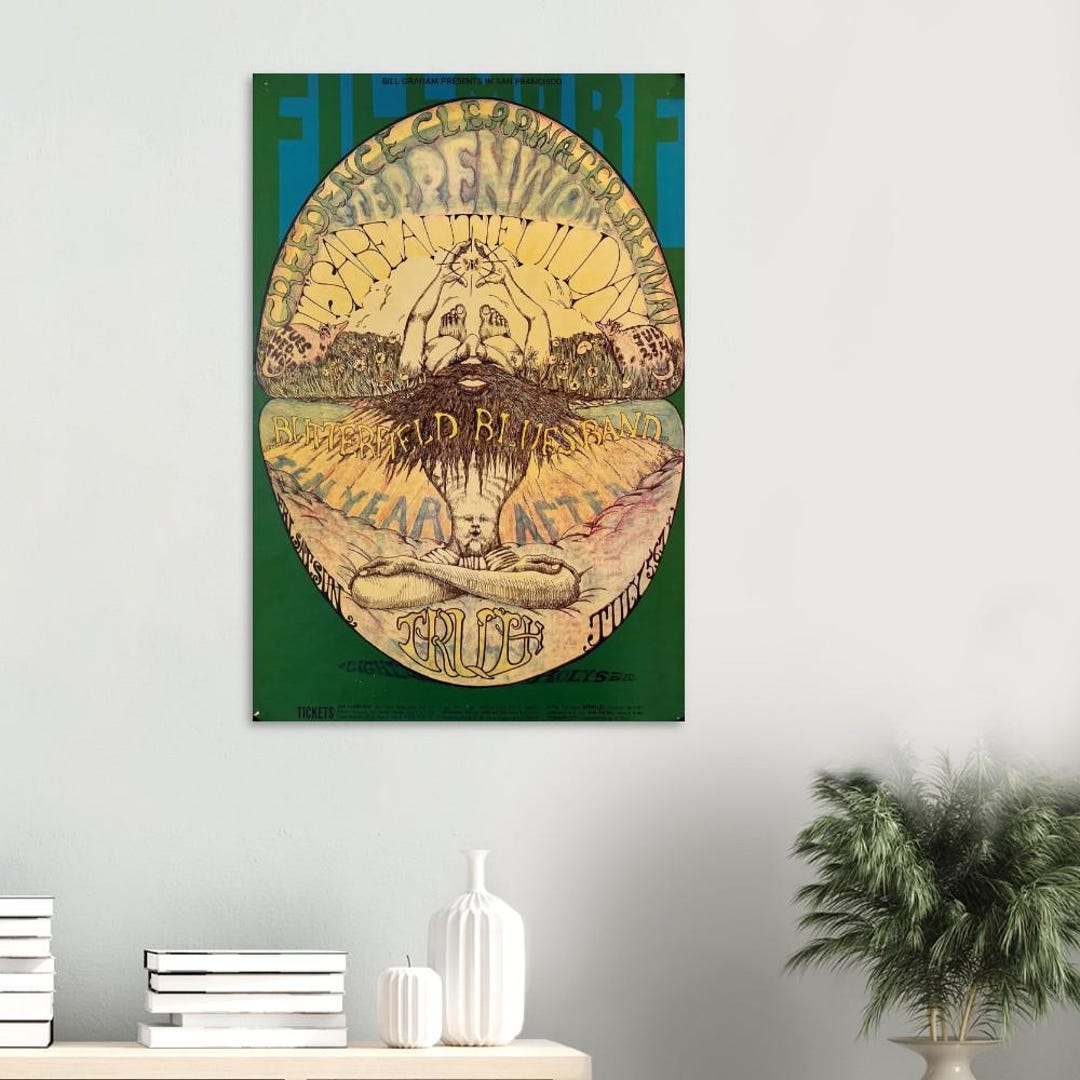 Creedence Clearwater Fillmore Poster BG-127 1969 Vintage Concert Art ...