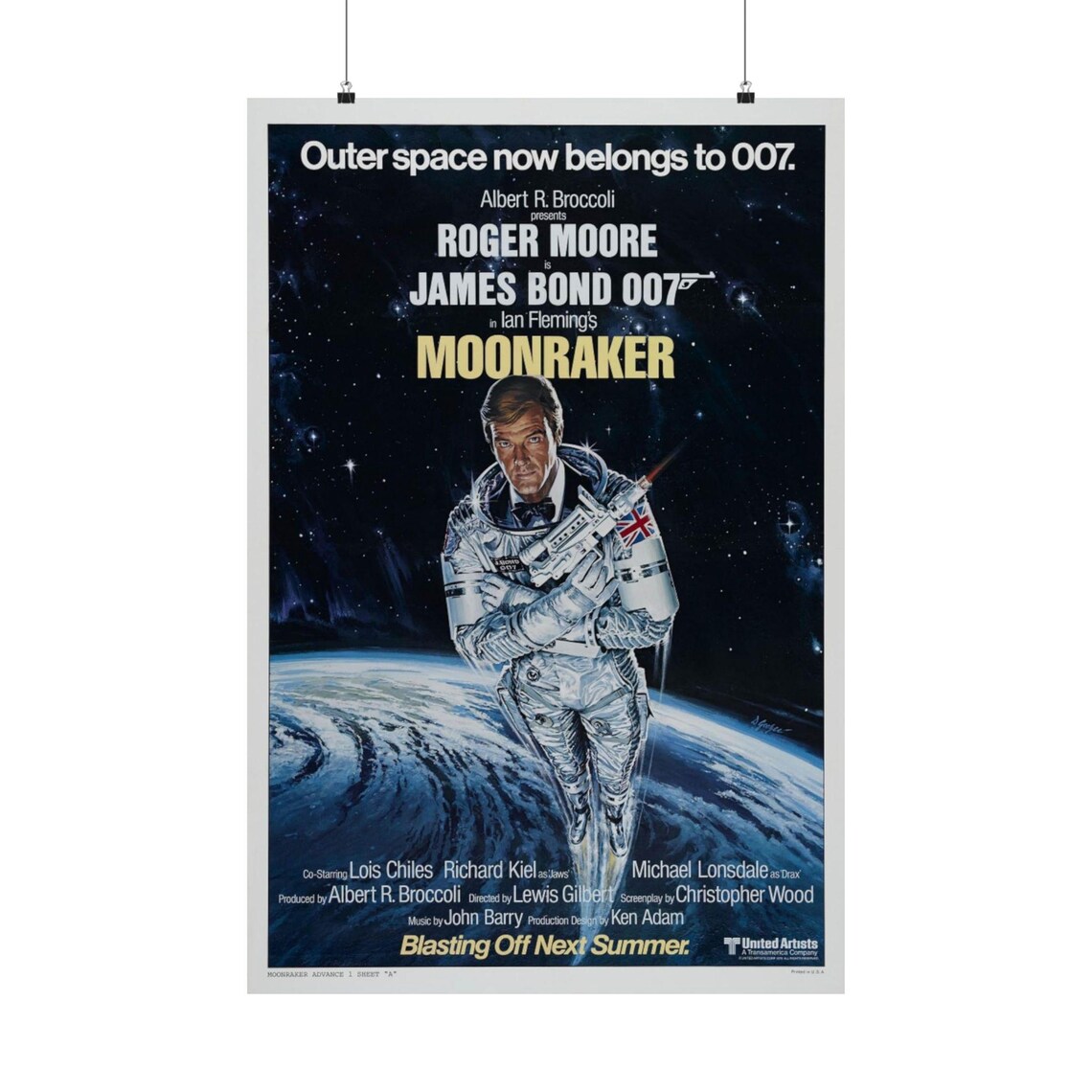 Moonraker Art Print Iconic Bond Poster, 1979 James Bond Adventure ...