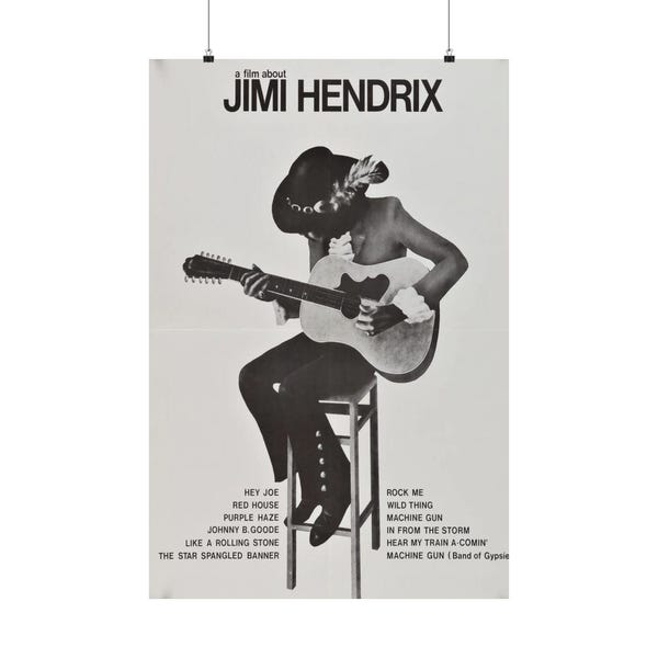 Jimi Hendrix Poster - Etsy