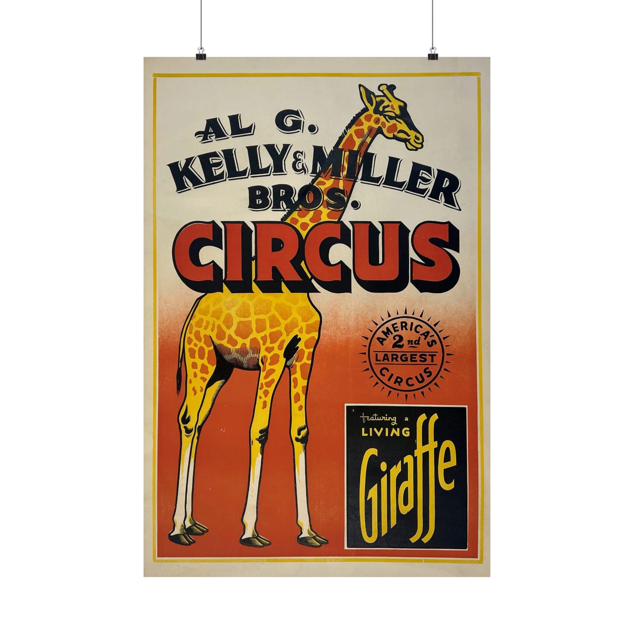 Kelly & Miller Bros. Circus Poster Vintage Circus Art, Classic Big Top ...