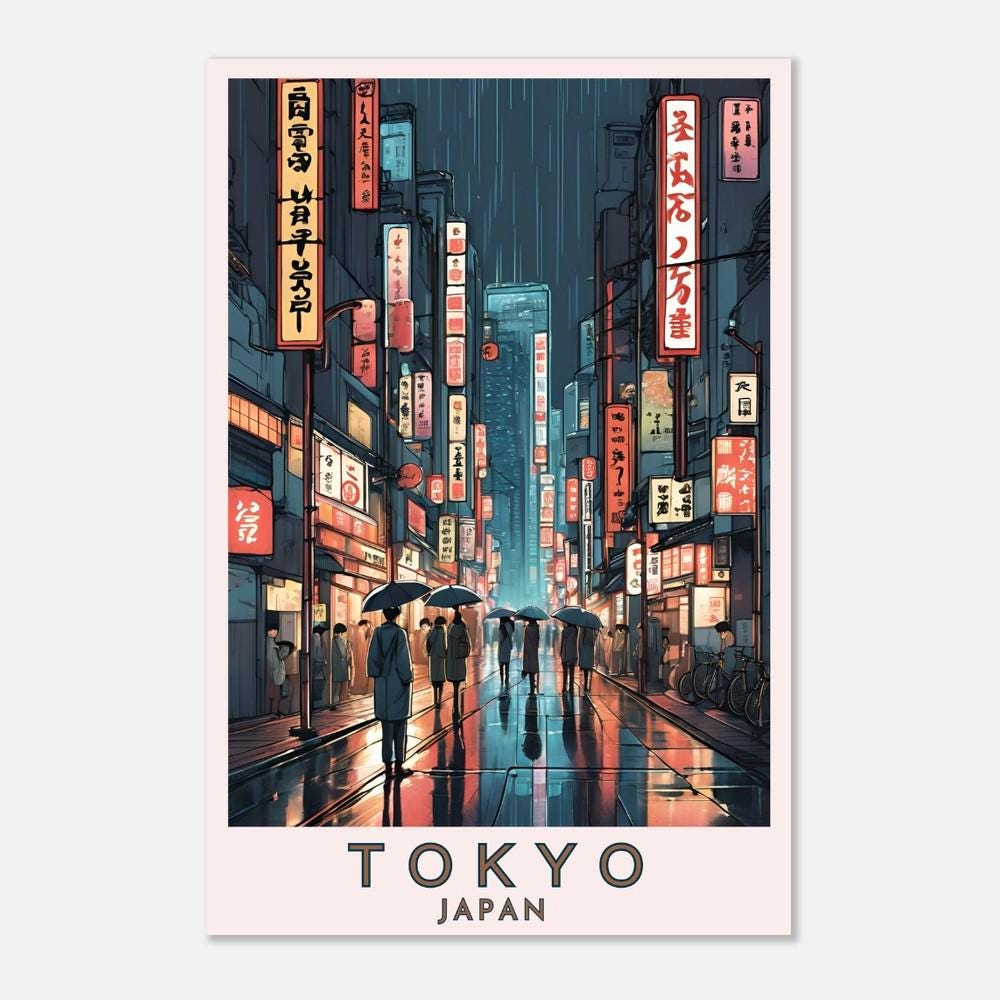 Tokyo Travel Print Tokio, Japan Poster, Prints, Birthday Present ...