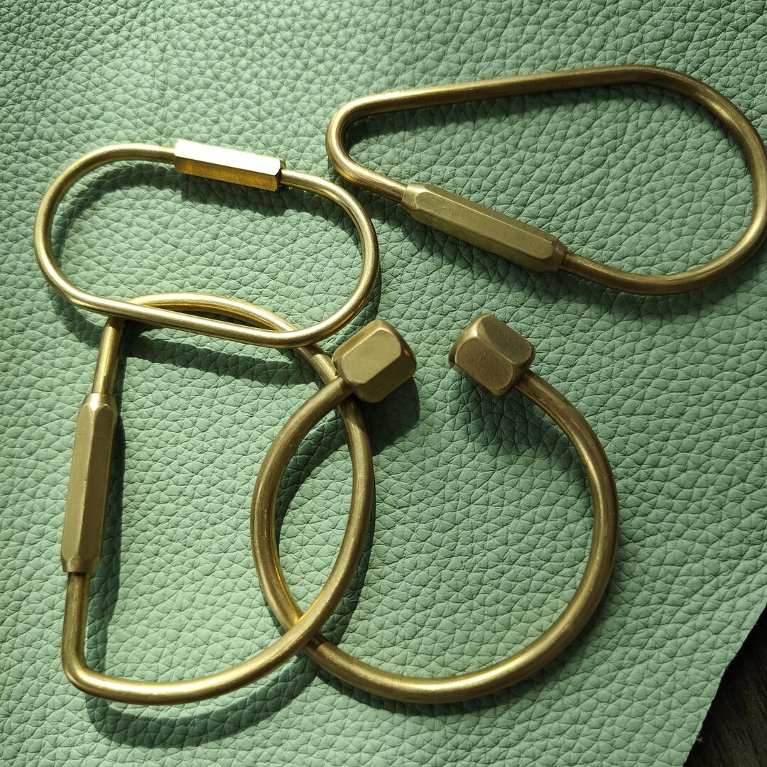 Brass Buckle Keychain Brass Keychain D-shaped Brass Keychain 1 Piece ...
