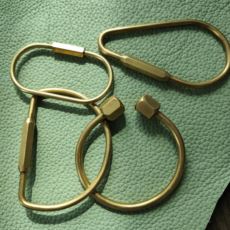 Brass Buckle Keychain Brass Keychain D-shaped Brass Keychain 1 Piece ...