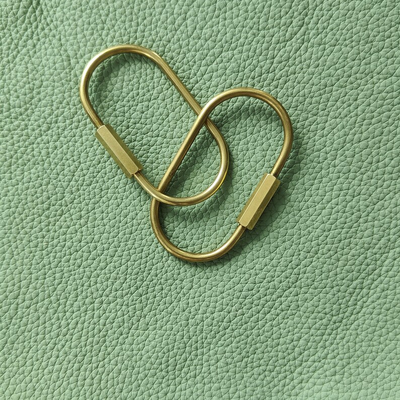 Brass Buckle Keychain Brass Keychain D-shaped Brass Keychain 1 Piece ...