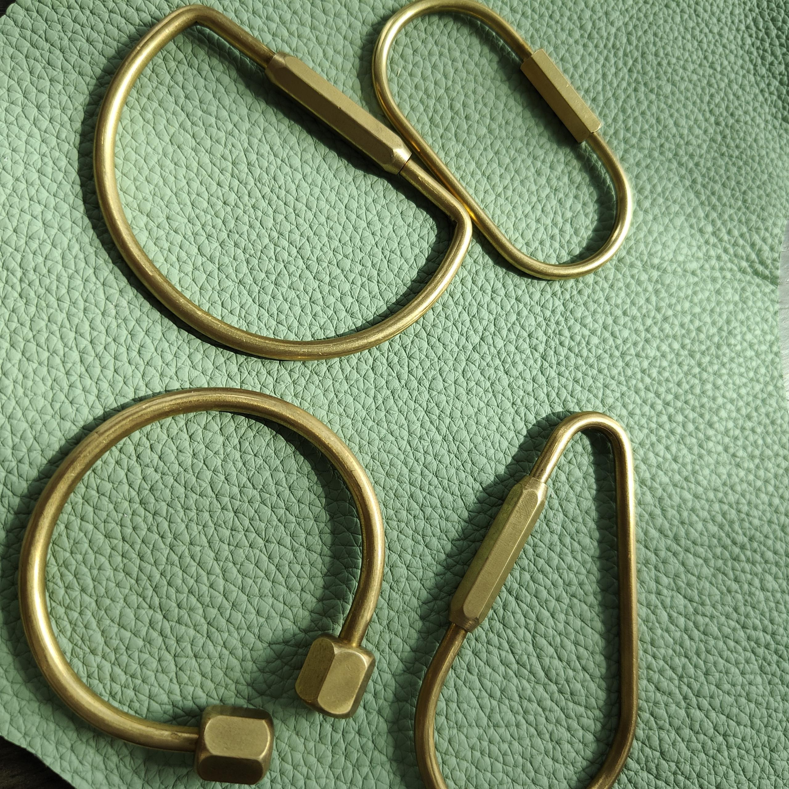 Brass Buckle Keychain Brass Keychain D-shaped Brass Keychain 1 Piece ...