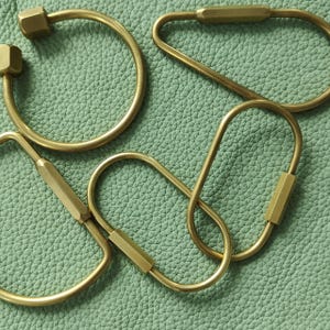 Brass Buckle Keychain Brass Keychain D-shaped Brass Keychain 1 Piece ...